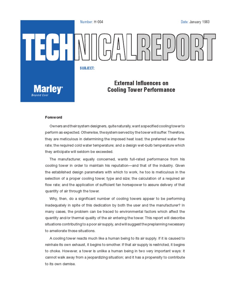 Cooling Tower Performance Pdf