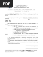 B. Deped Omnibus Certification | PDF | Authentication | Government And ...