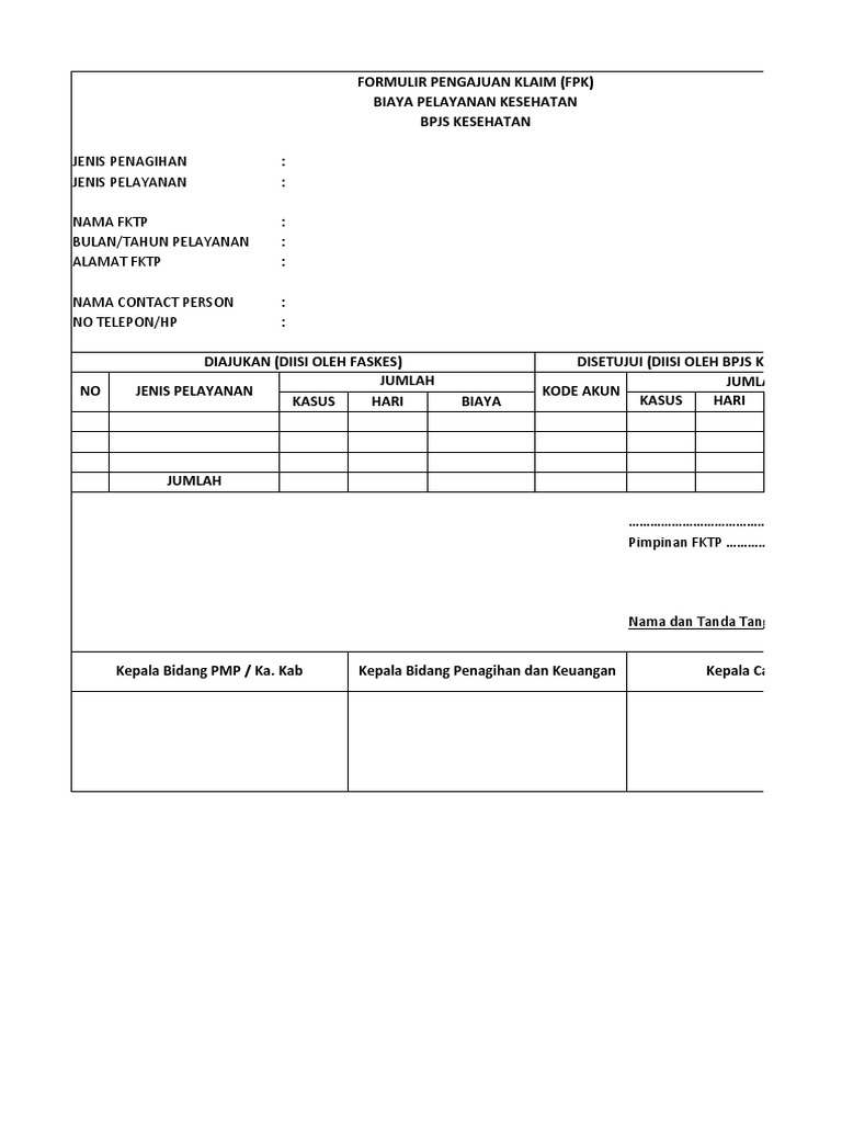 Formulir Pengajuan Klaim | PDF