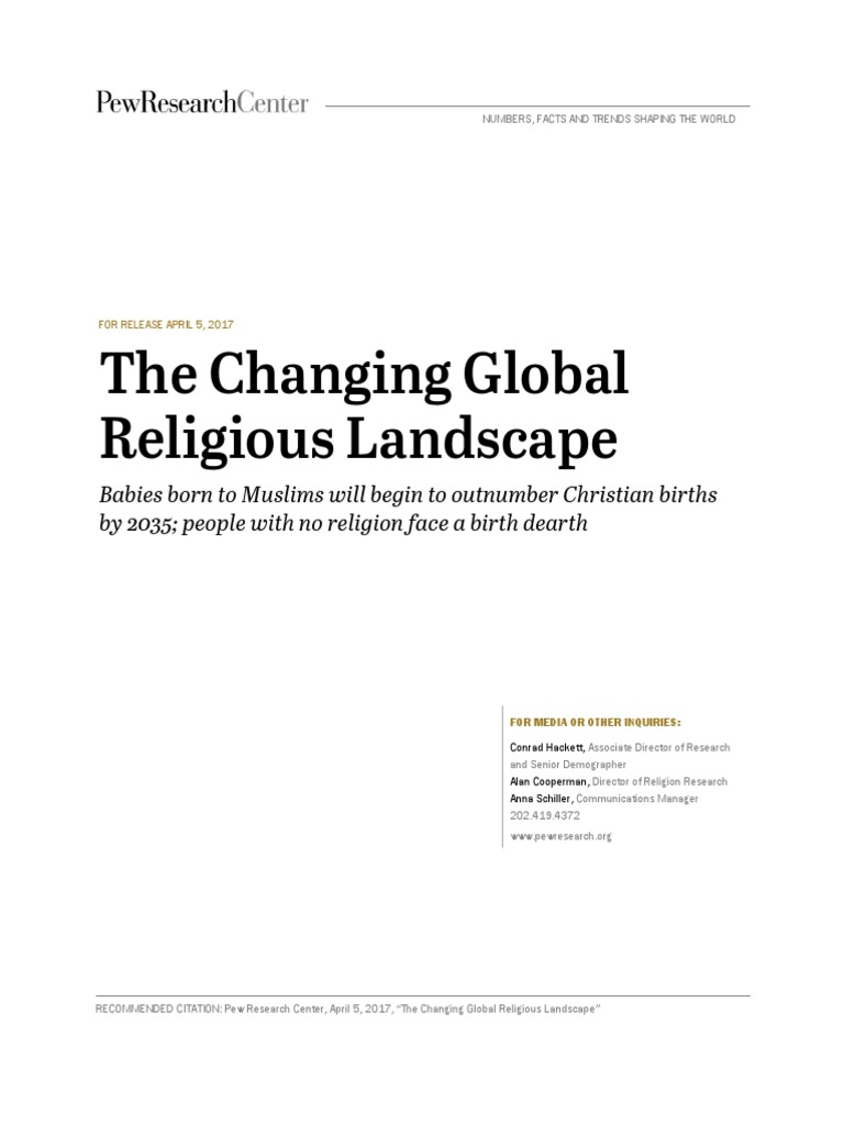 The Changing Global Religious Landscape | PDF