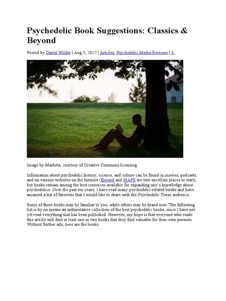 Essential Psychedelic Book Recommendations | PDF | Psychedelic Drugs ...