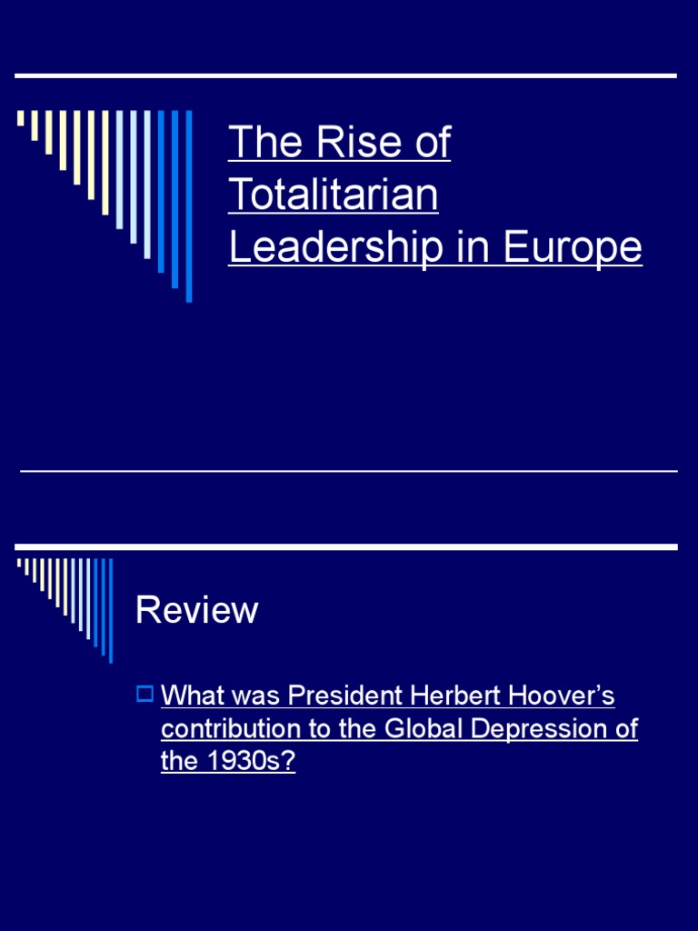 The Rise of Totalitarian Leadership in Europe | PDF