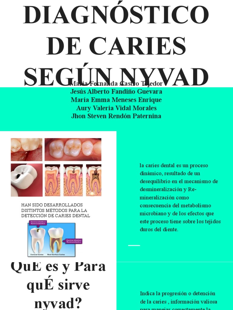 Diagnóstico de Caries según NYVAD | PDF | Diente | Esmalte de dientes