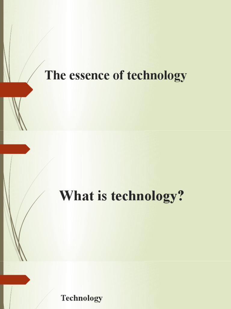The Essence of Technology | PDF