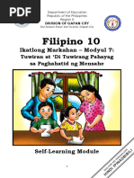 Filipino 10 SLMs 3rd Quarter Module 1 | PDF