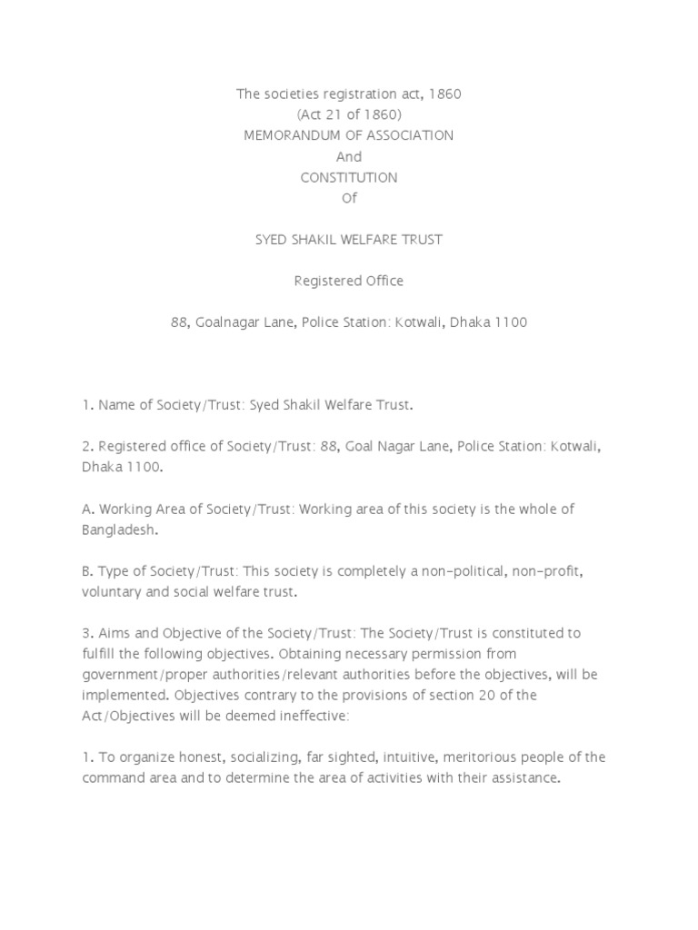 Syed Shakil Welfare Trust | PDF | Trust Law | Board Of Directors