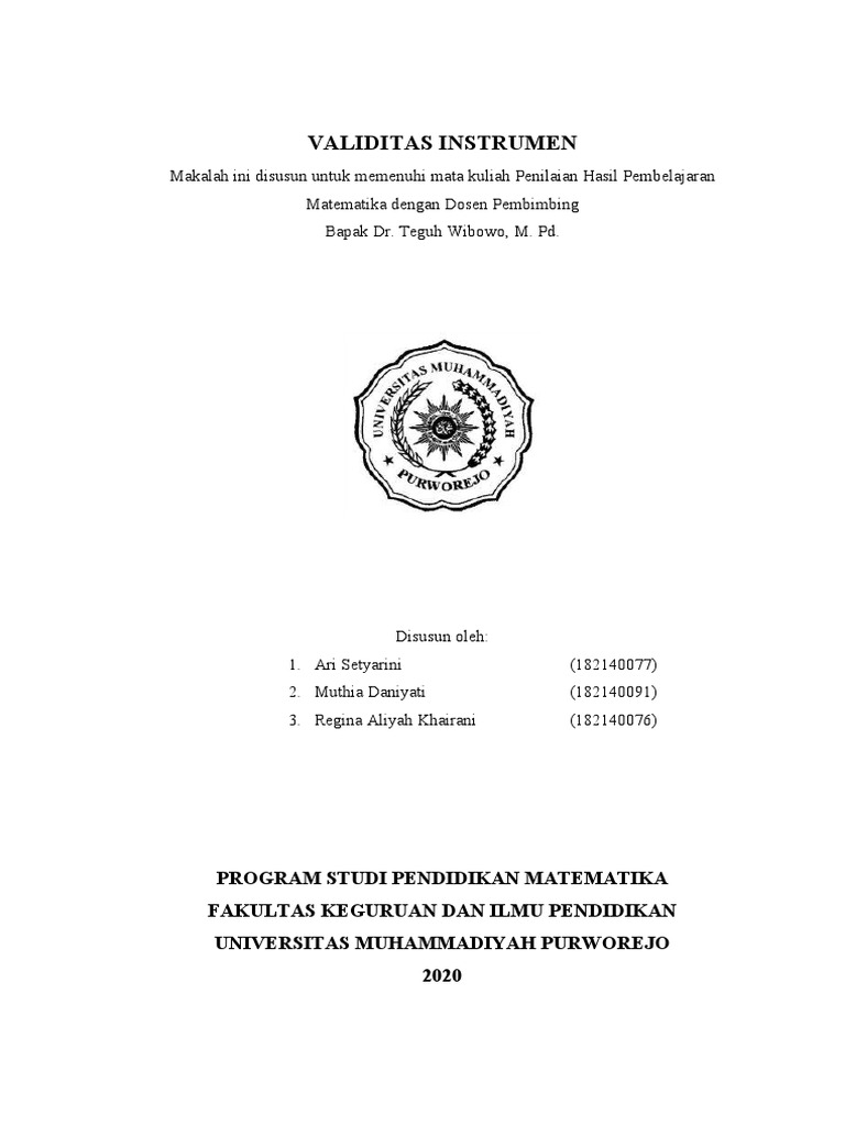 Prinsip dan Jenis Validitas Instrumen | PDF | Komputer