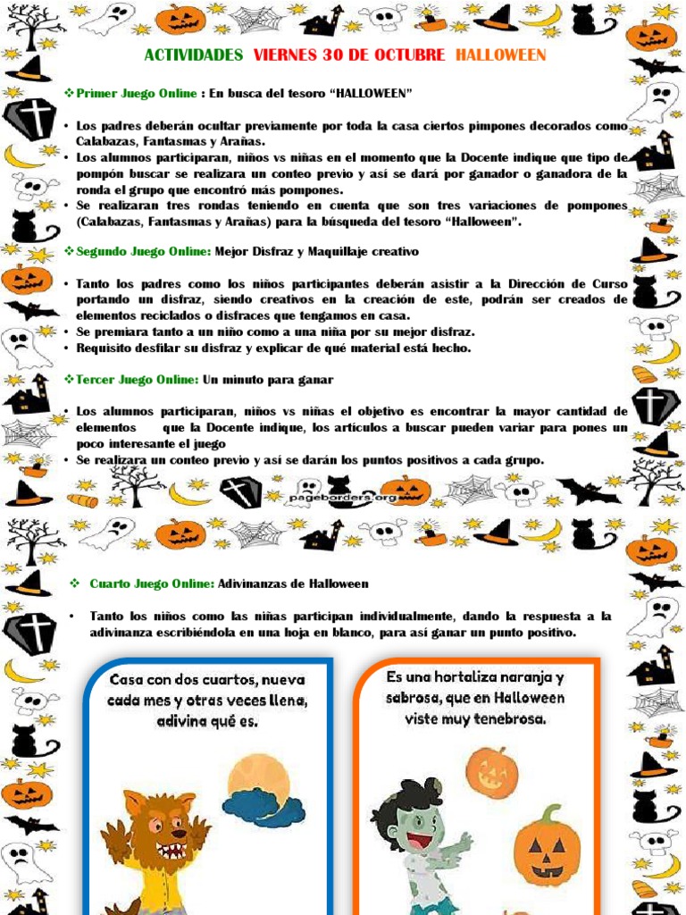 Actividades Virtuales para Halloween | PDF