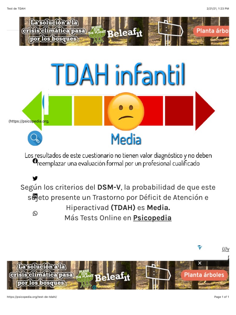 Test de TDAH | PDF