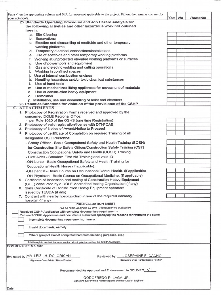 DPWH Checklist 2 | PDF