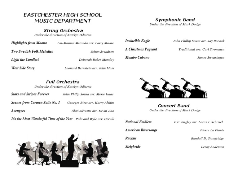 High School Concert Program Winter 2018 | PDF