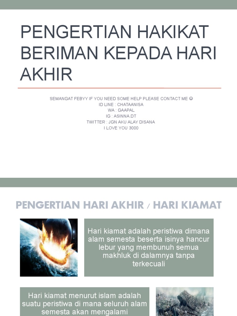 Pengertian HAKIKAT BERiman Kepada Hari Akhir | PDF Pengertian HAKIKAT BERiman Kepada Hari Akhir | PDF