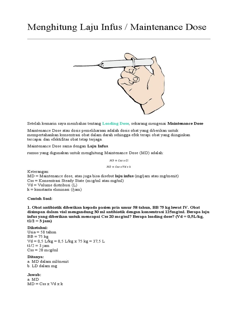 Menghitung Laju Infus | PDF