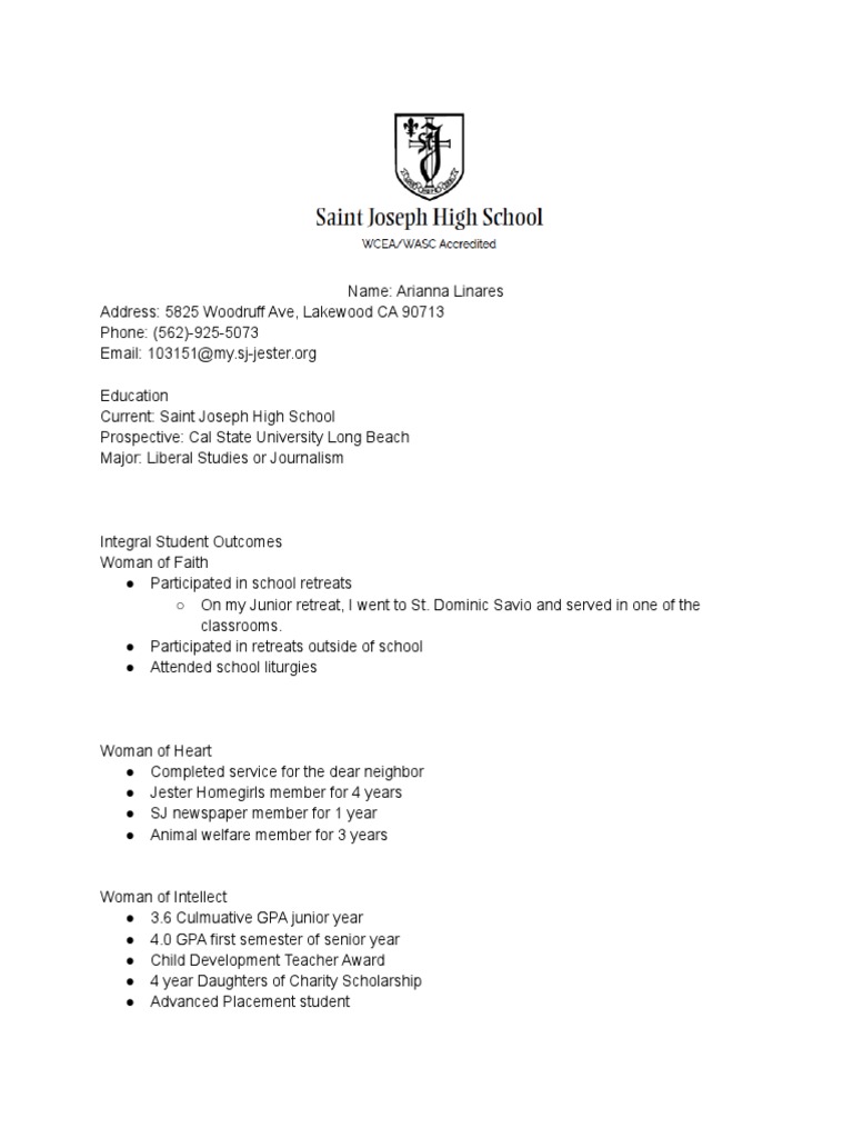 Senior Capstone Resume-2 | PDF | Wellness
