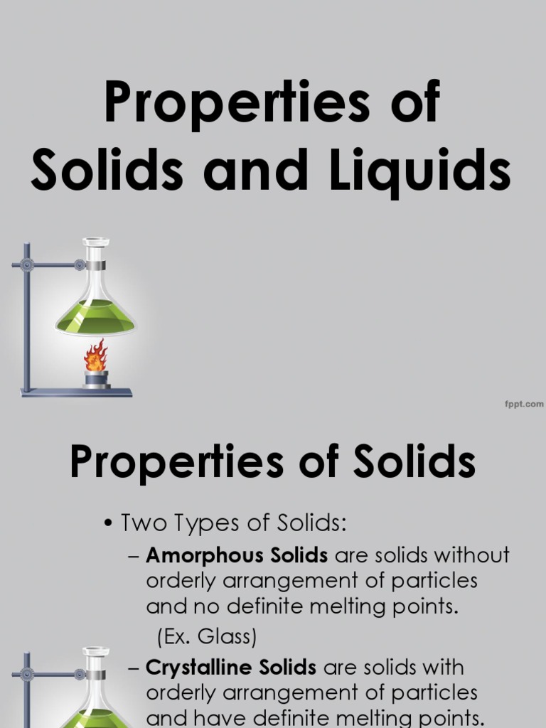 2 - Properties of Solids and Liquids | PDF | Liquids | Crystal