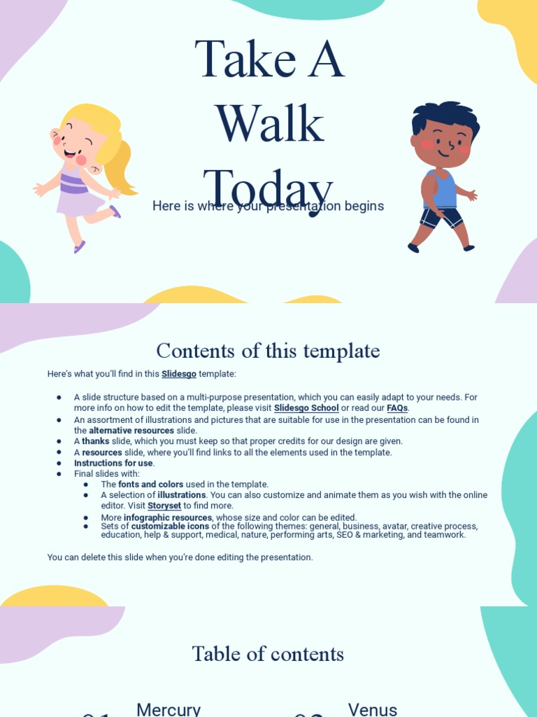Take A Walk Today by Slidesgo | PDF | Planets | Saturn