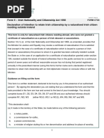 Irish Citizenship Declaration Form | PDF | Law