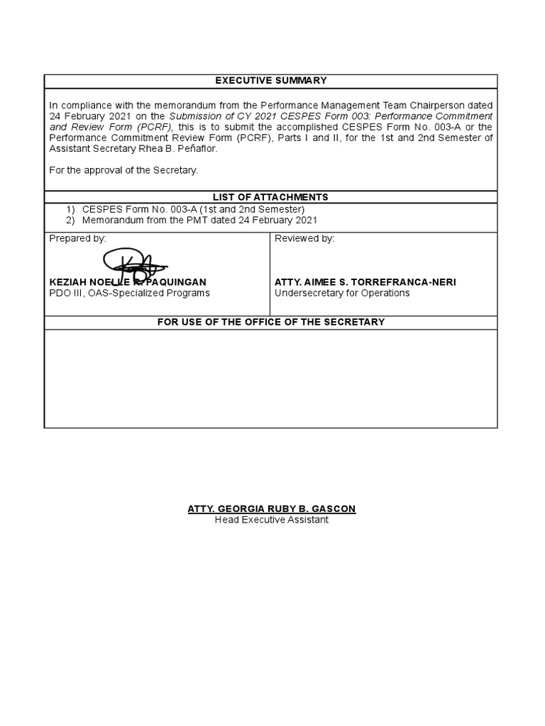 And Review Form (PCRF), This Is To Submit The Accomplished CESPES Form ...