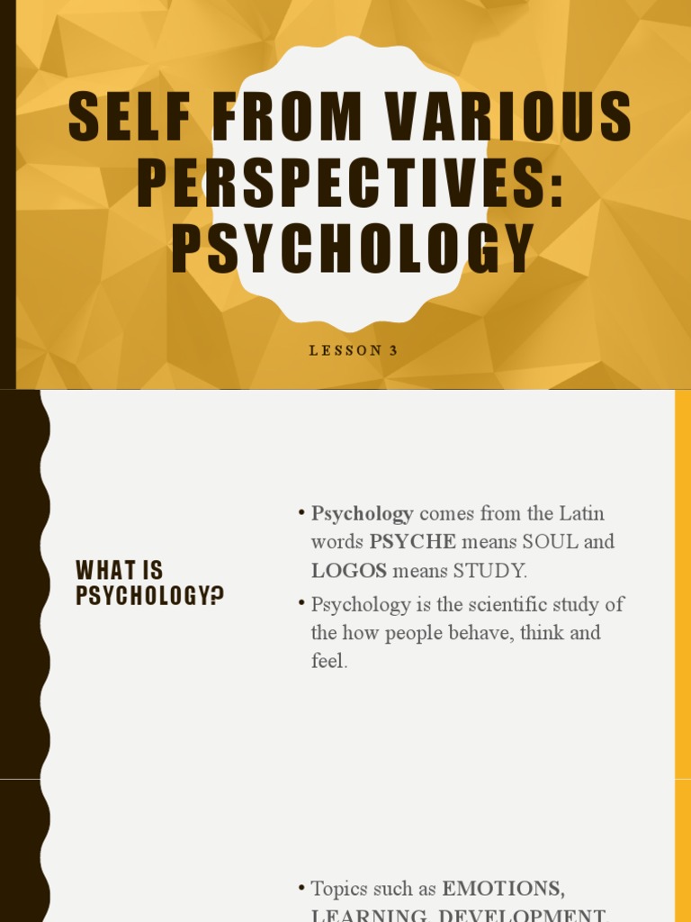 Psychological Self | PDF | Self | Psychology