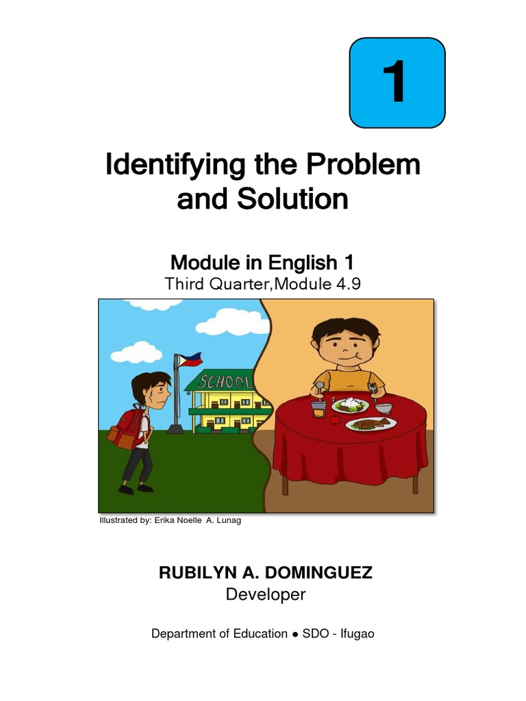 Identifying The Problem and Solution: Module in English 1 | PDF | Learning