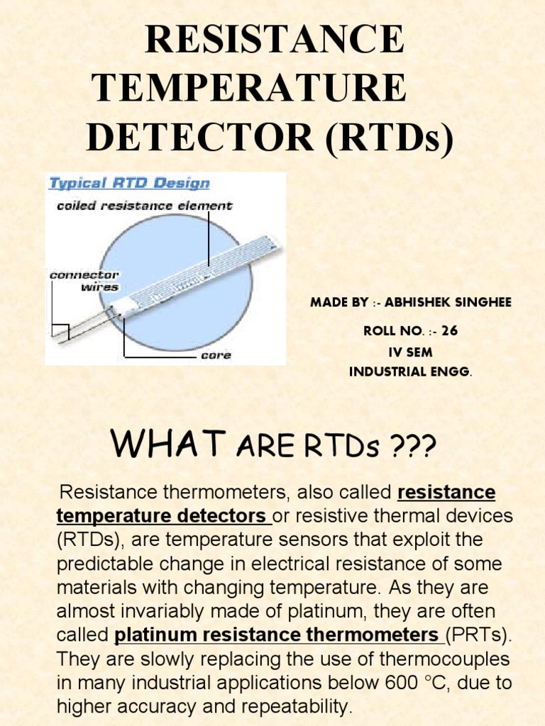 Understanding Resistance Temperature Detectors | PDF | Building ...