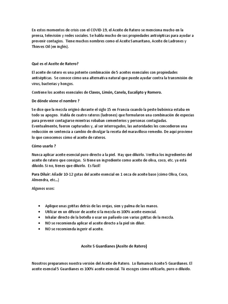 Aceite Ratero | PDF | Petróleo | Aceite de oliva