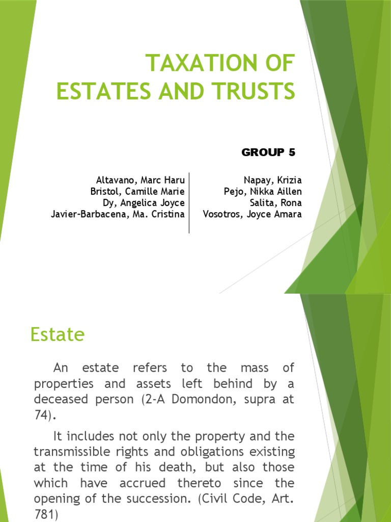 Taxation of Estates and Trusts Explained | PDF | Trust Law | Tax Deduction