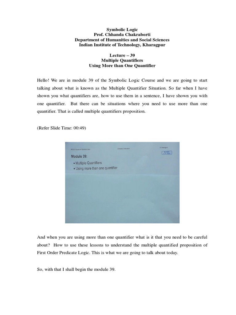 Lec 39 | PDF | Scope (Computer Science) | Proposition