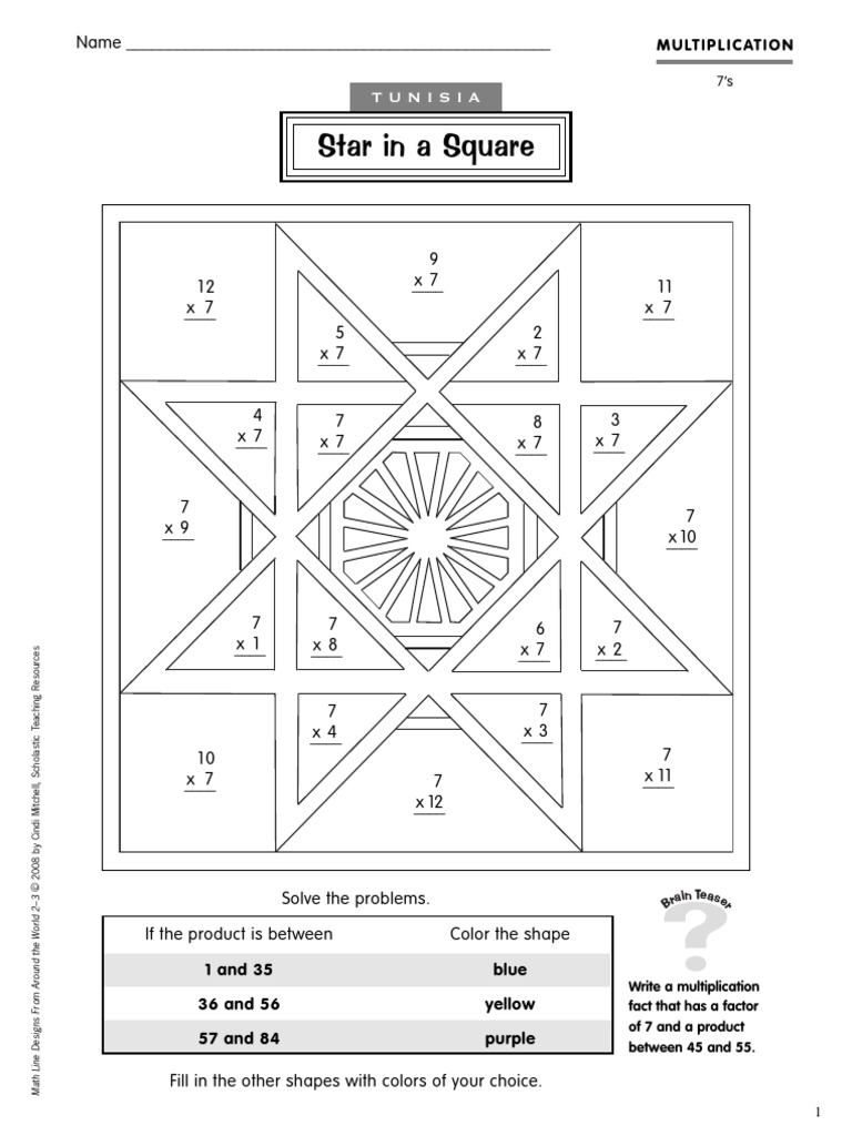 Star in A Square: Tunisia | PDF | Teaching Mathematics