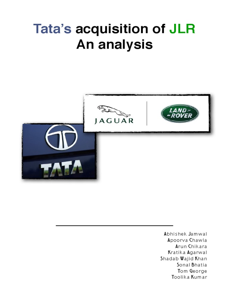 Tata's Acquisition of Jaguar Land Rover | PDF | Ford Motor Company ...