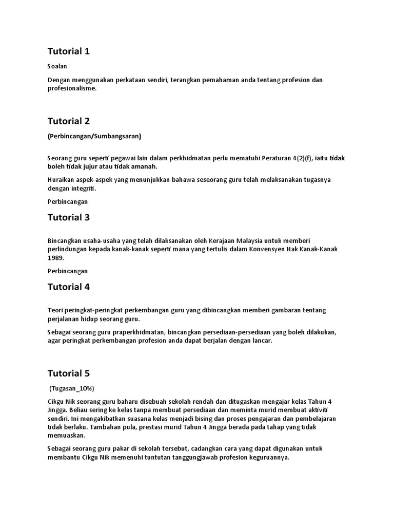 Tajuk Tutorial | PDF
