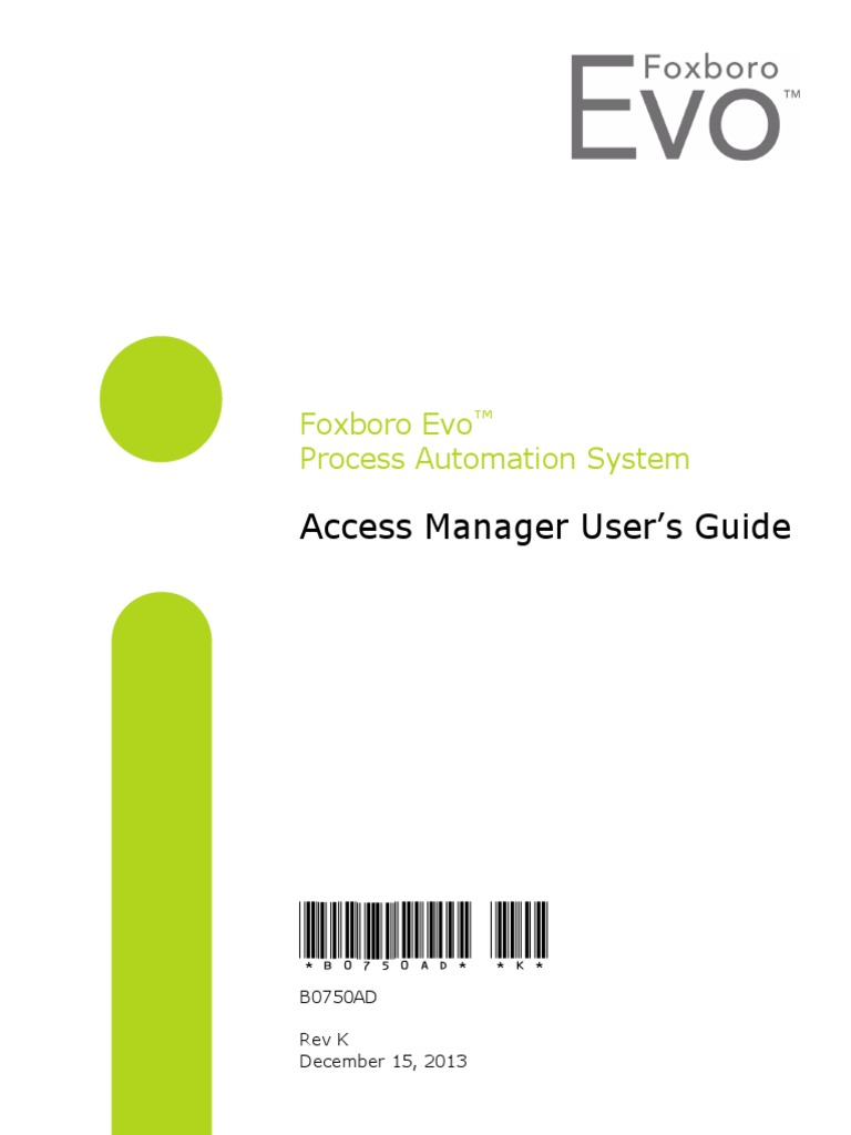 Access Manager User's Guide: Foxboro Evo Process Automation System ...