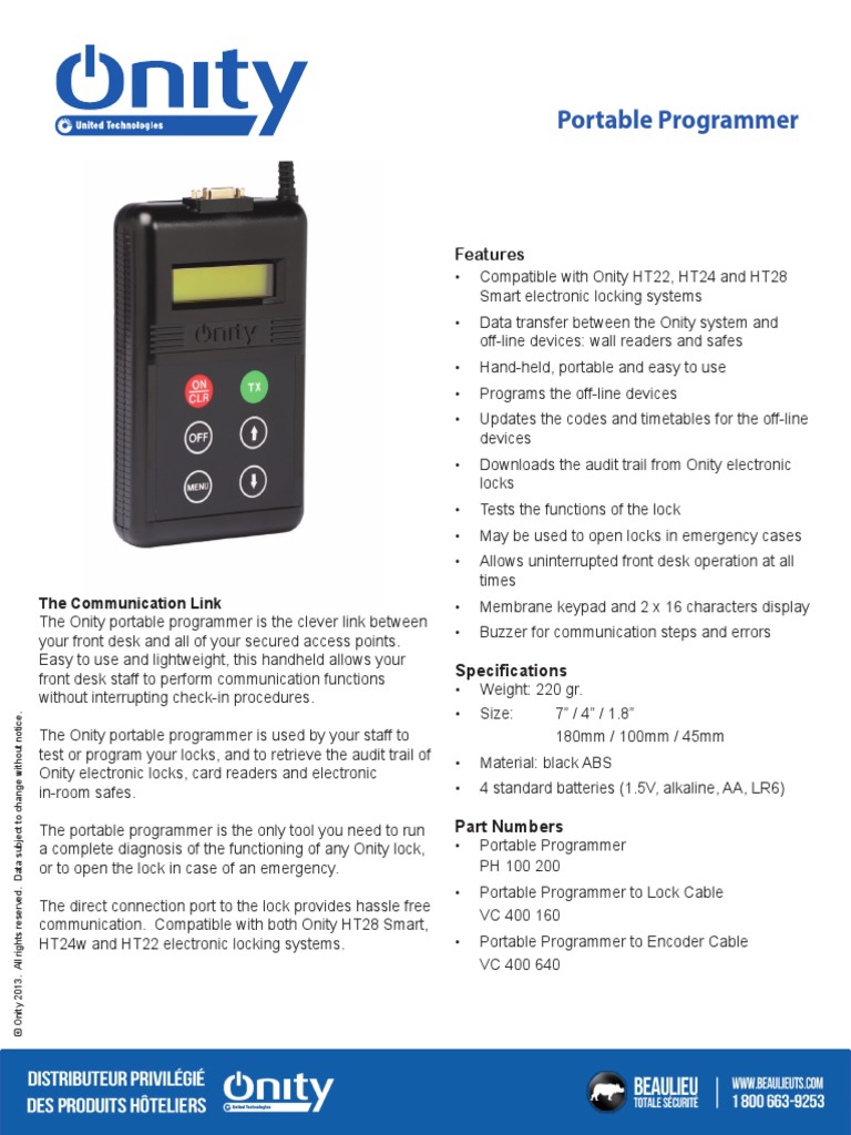 Portable Programmer: Features | PDF | Electronics | Information And ...