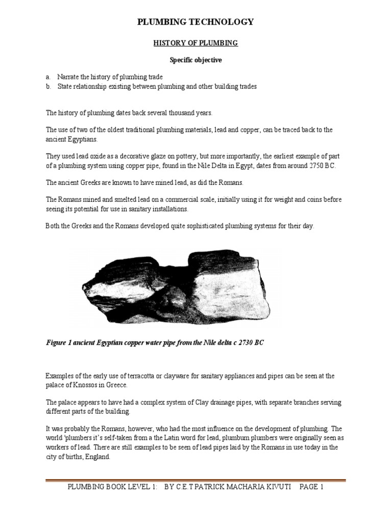 Plumbing Book Artisan Level 1 | PDF | Pipe (Fluid Conveyance) | Iron