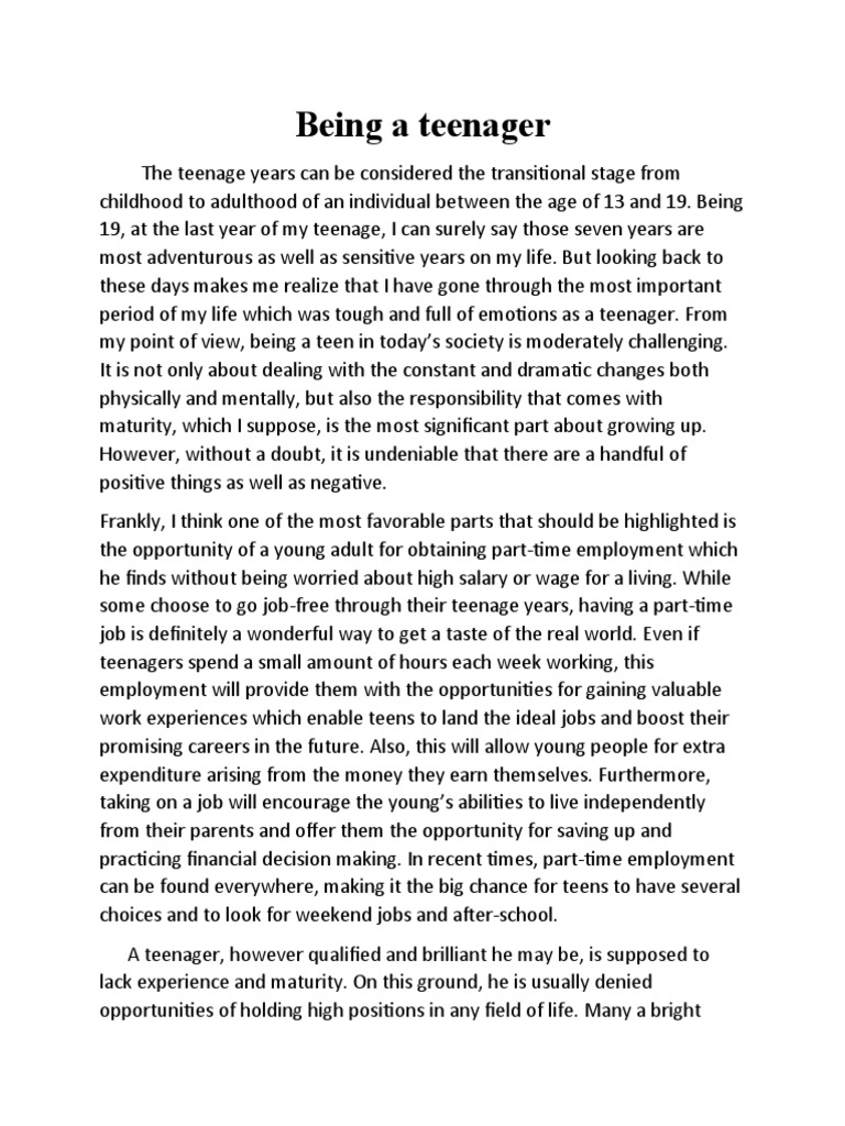 Being A Teenager | PDF | Adolescence | Human Nature