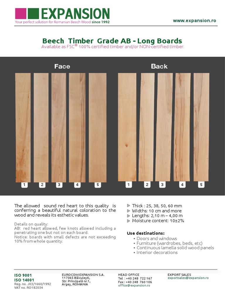 Australian Beech Timber Grade AB Details | PDF