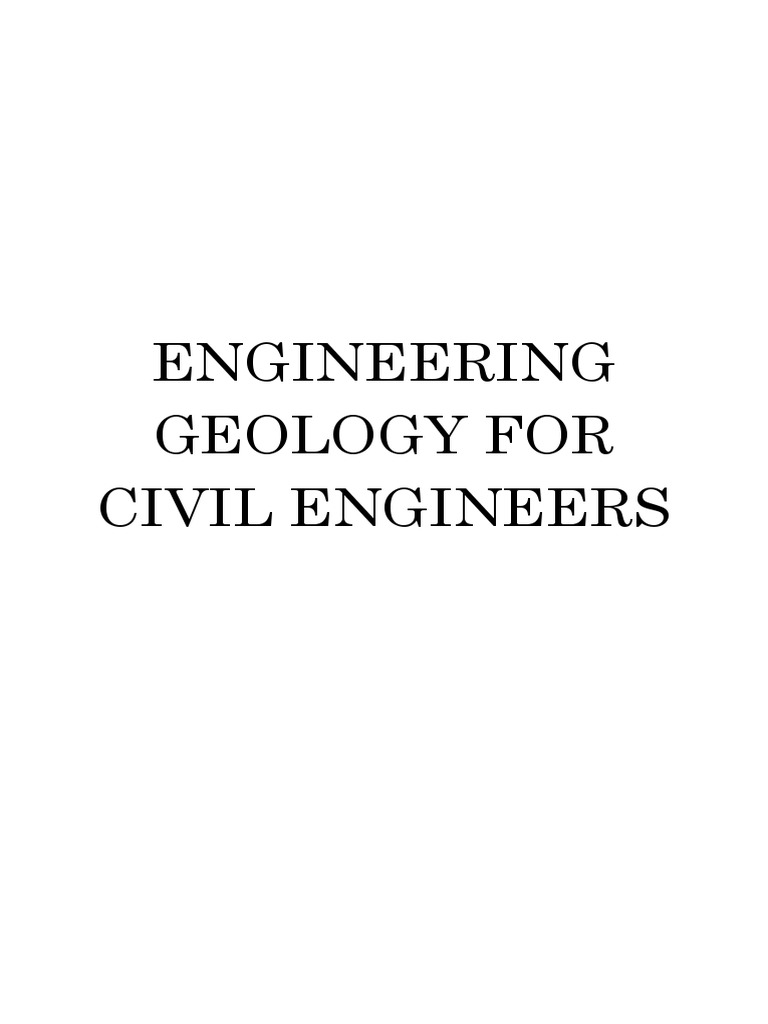 Engineering Geology For Civil Engineers | Download Free PDF ...