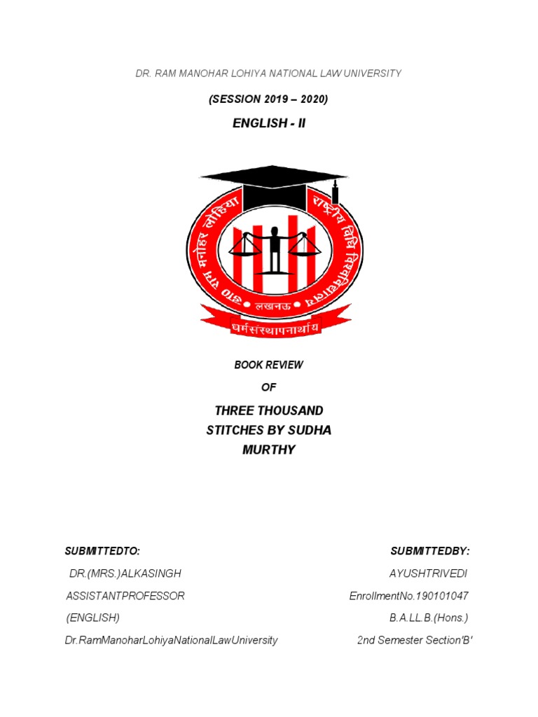 BOOK REVIEW - Three Thousand Stitches | PDF