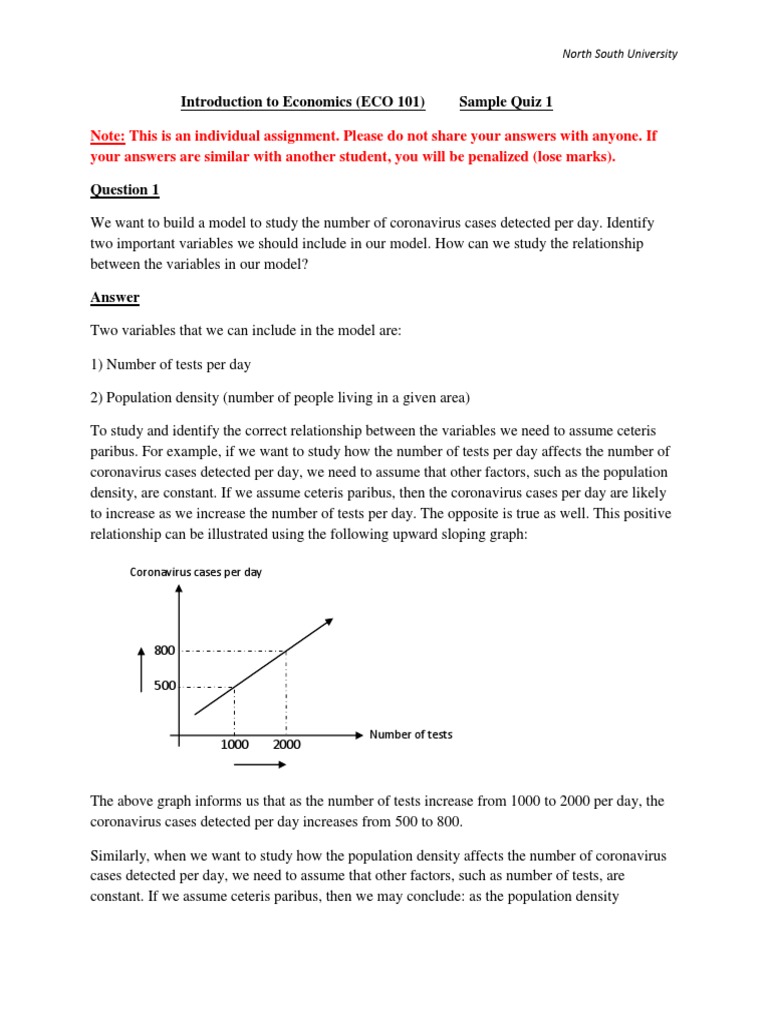 ECO 101 Sample Quiz 1 | PDF | Incentive | Human Nature