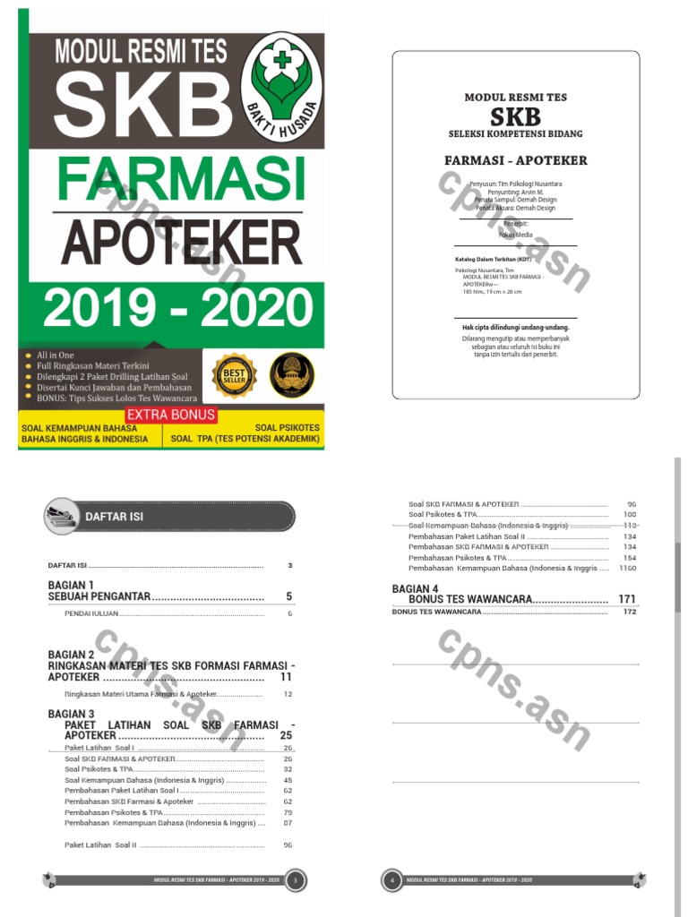 Modul SKB Farmasi - Apoteker-Background | PDF