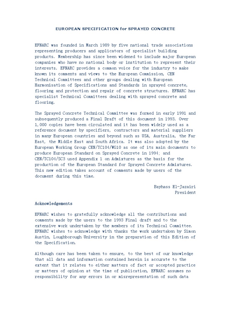 EFNARC-Test Method For Tenacity and Residual Strength | PDF | Strength ...