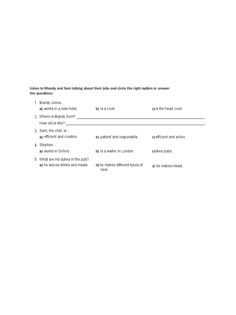 Listening + Present Simple Present Continuous | PDF