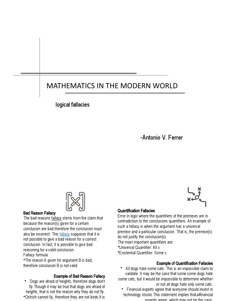 Mathematics in The Modern World: Logical Fallacies | PDF | Logical ...