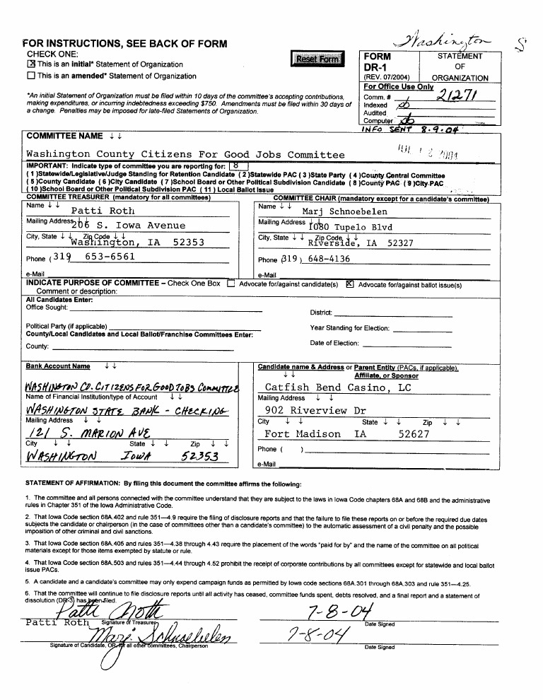 For Instructions, See Back of Form (3 0 Is Form DRA: Washington County ...