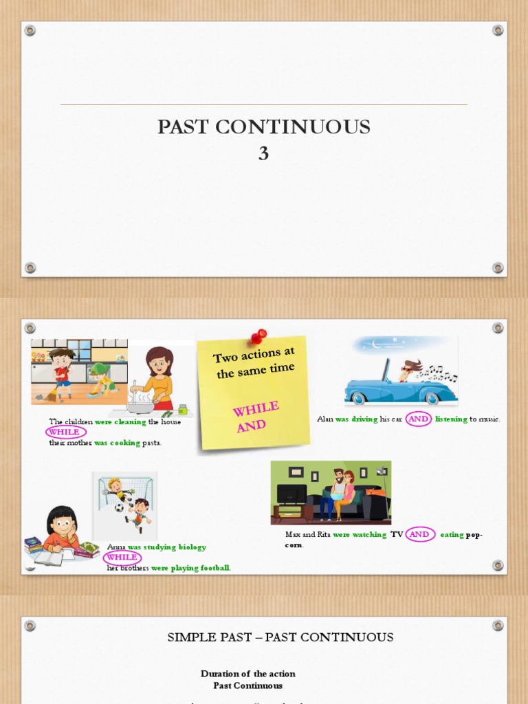 Using Connectors to Combine the Simple Past and Past Continuous Tenses ...