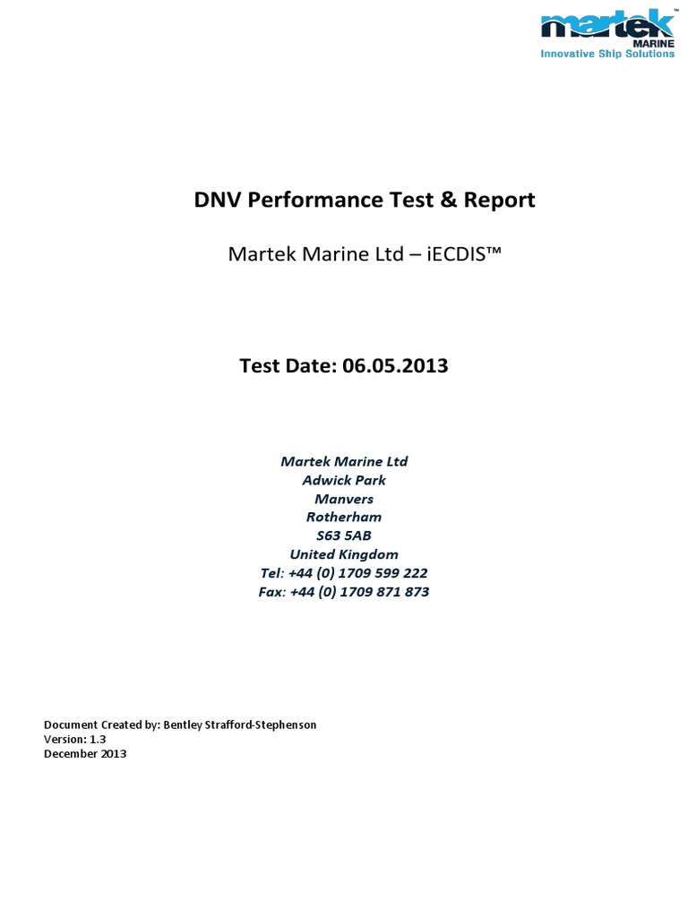 DNV Performance Test and Report v1.3 | PDF | Computing And Information ...