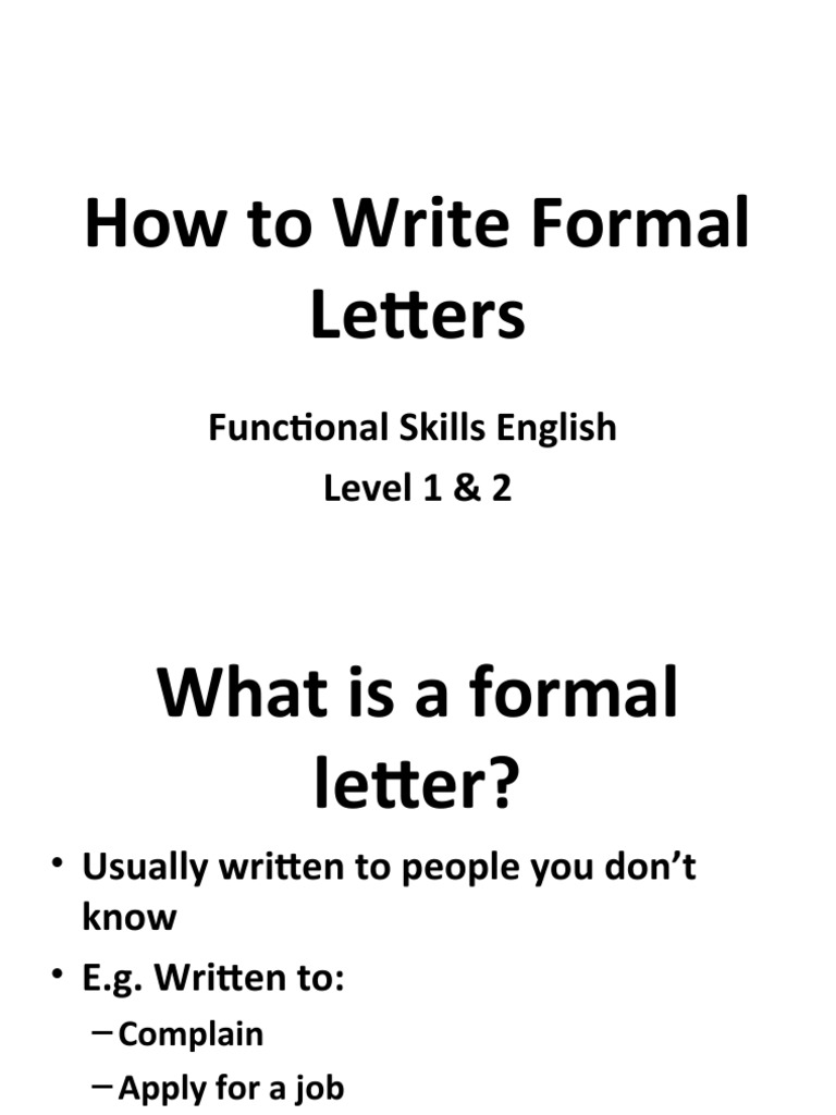 How To Write Formal Letters | PDF | Career & Growth | Language Arts ...