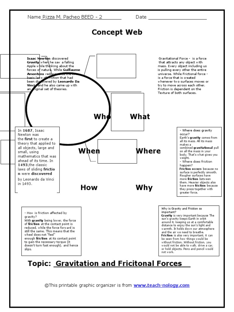 Teaching Science (Topic - Gravitation and Frictional Forces) | PDF ...