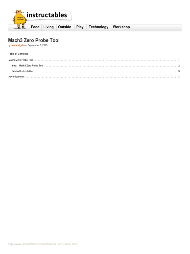 Mach3 Zero Probe Tool: Food Living Outside Play Technology Workshop | PDF | Numerical Control ...