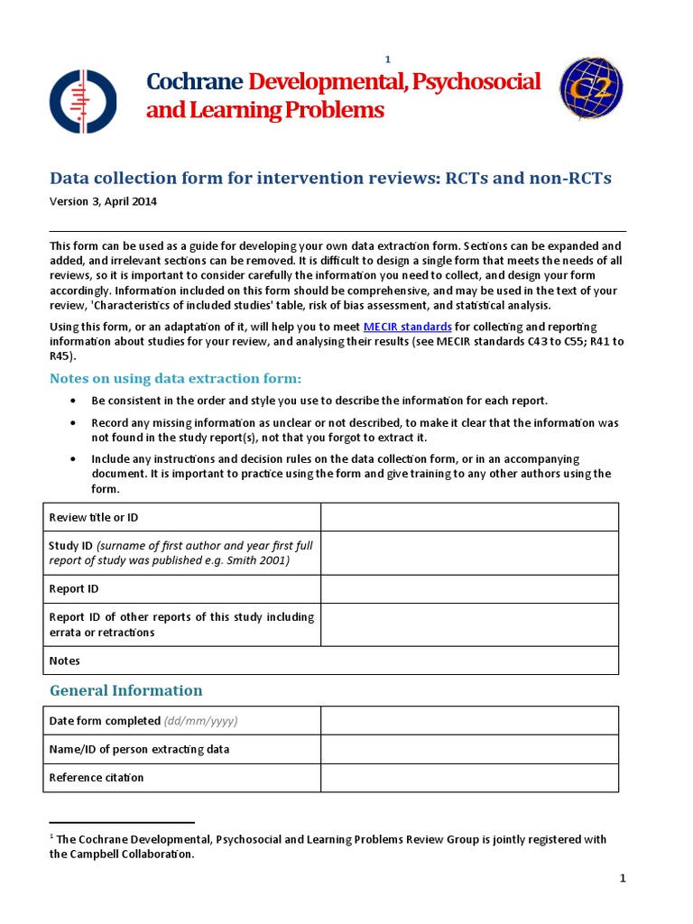 CTH Ekstraksi - CDPLPG Data Collection Form For Intervention Reviews ...
